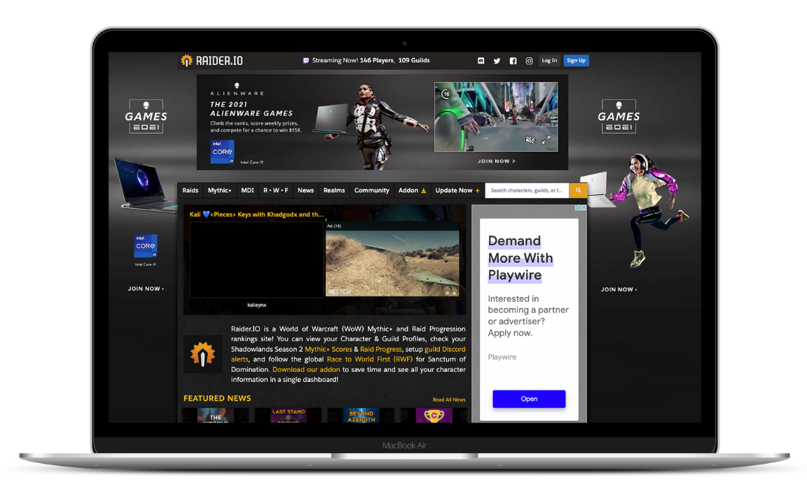 Raider.IO | Increasing Ad Revenue by Switching Monetization Partners